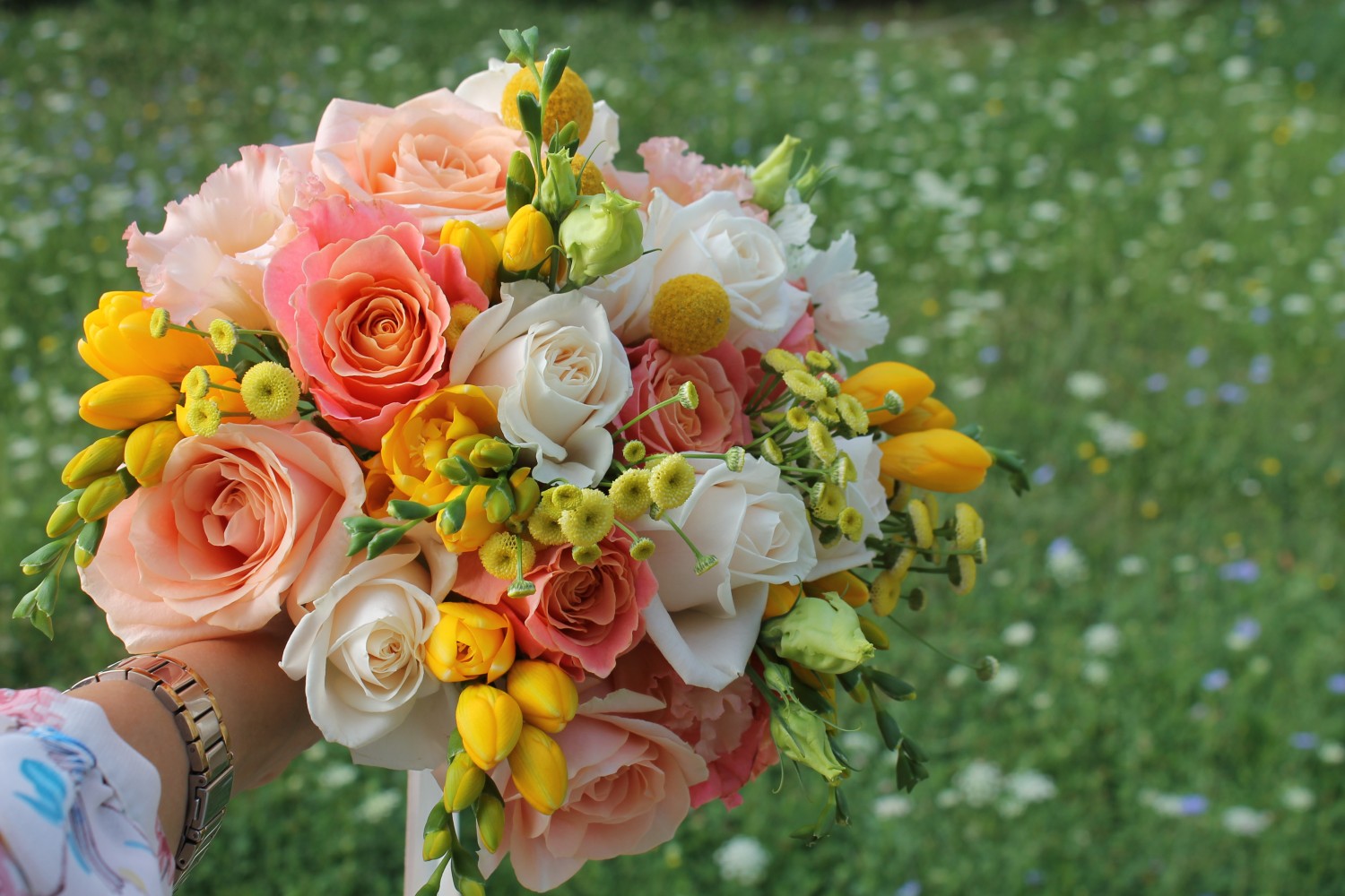 Buchet de mireasa colorat Nuante Dulci - enRose